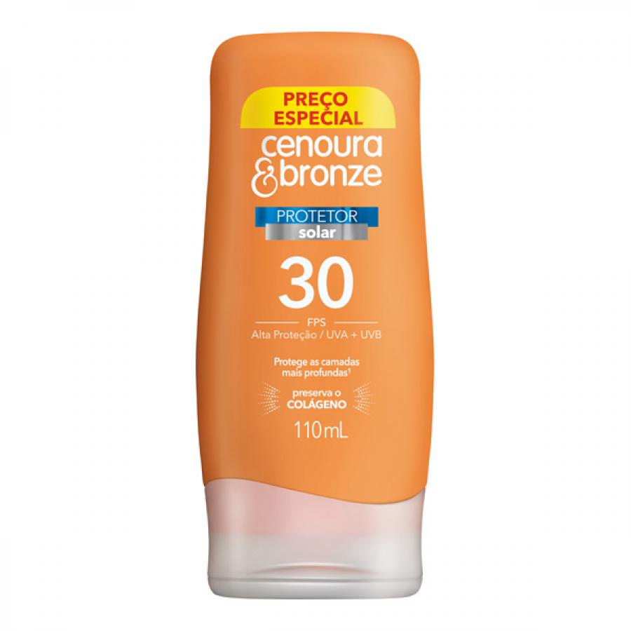 PROTETOR SOLAR FPS30 CENOURA E BRONZE 110ML - Preço Popular