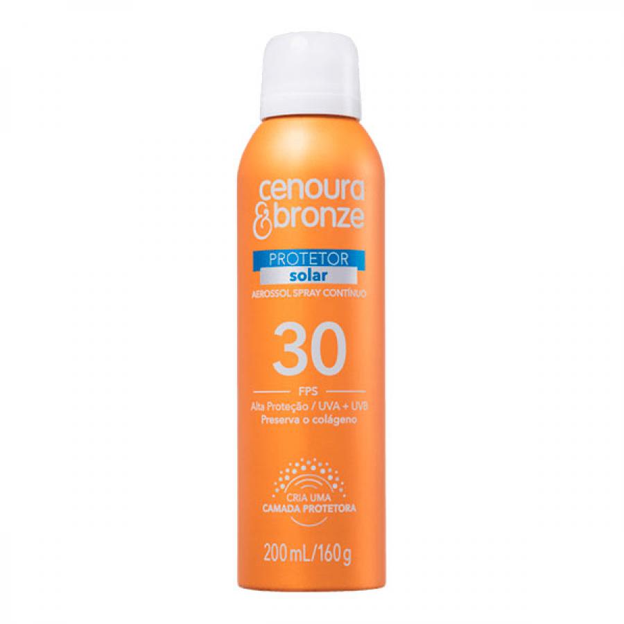 PROTETOR SOLAR CENOURA E BRONZE AEROSSOL FPS30 200ML - Preço Popular