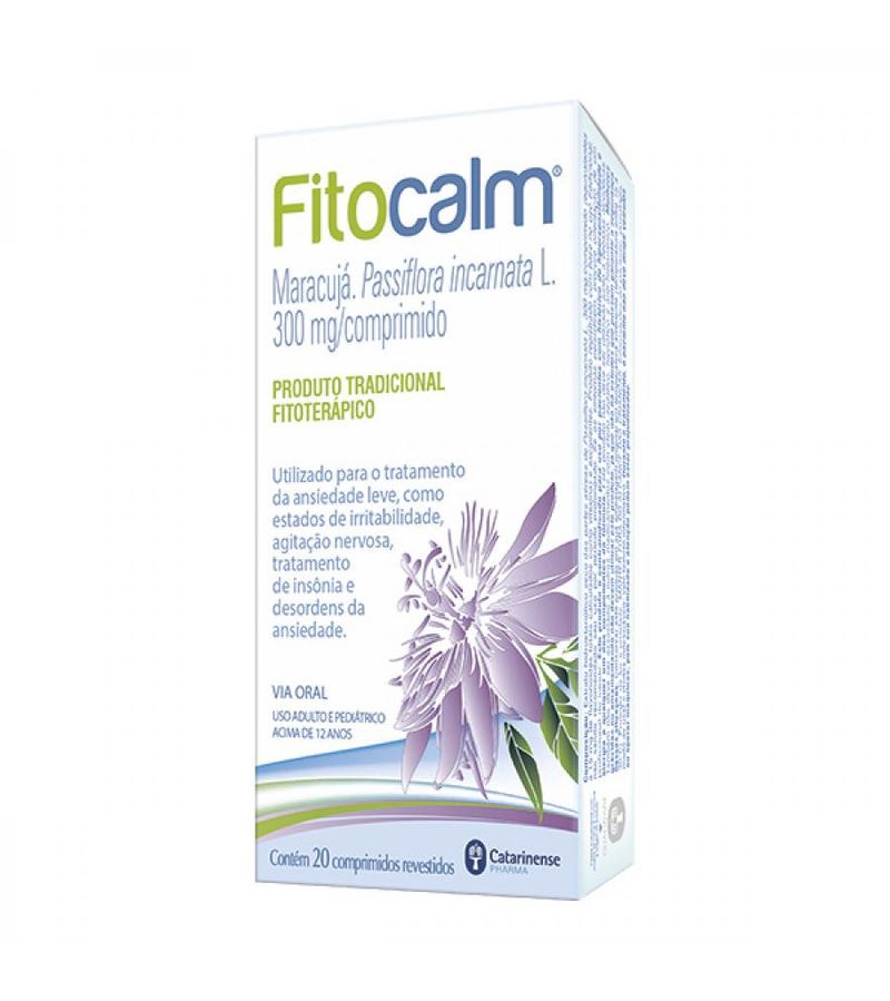 Fitocalm Com 20 Comprimidos Revestidos 300mg - Preço Popular