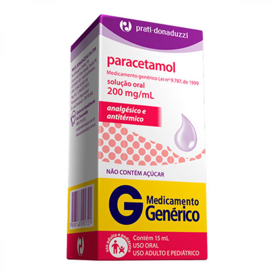Paracetamol Prati 200mg Gotas 15ml - Preço Popular