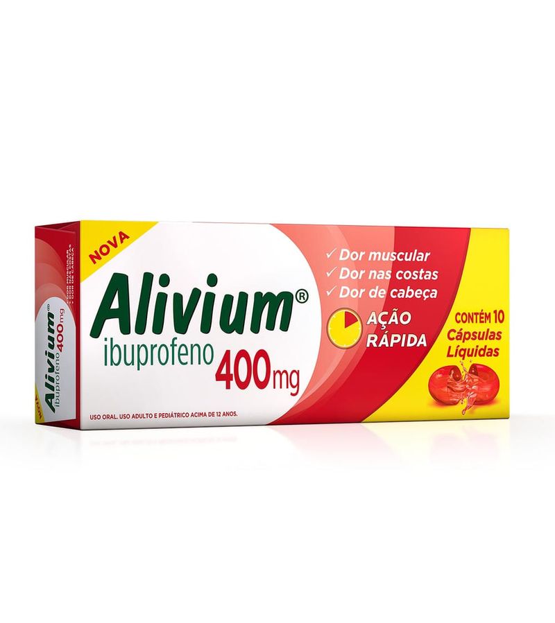 Alivium 400mg Ct Bl 10 Cap Gel Mole - Preço Popular