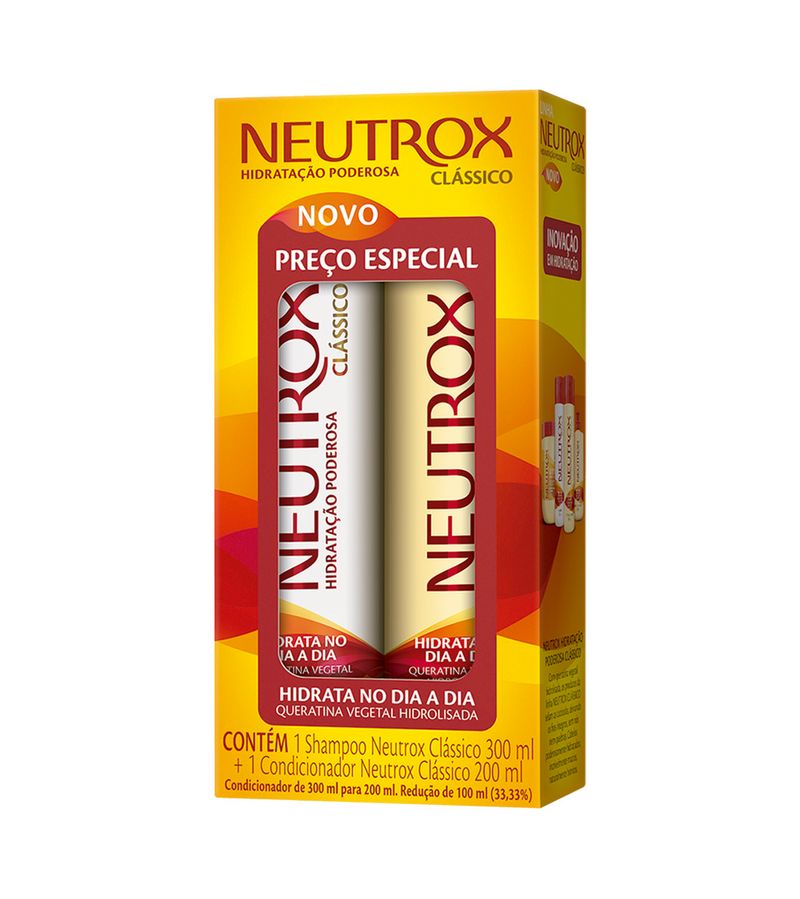 Shampoo+condicionador Neutrox 300+200ml Classico Especial - Preço Popular