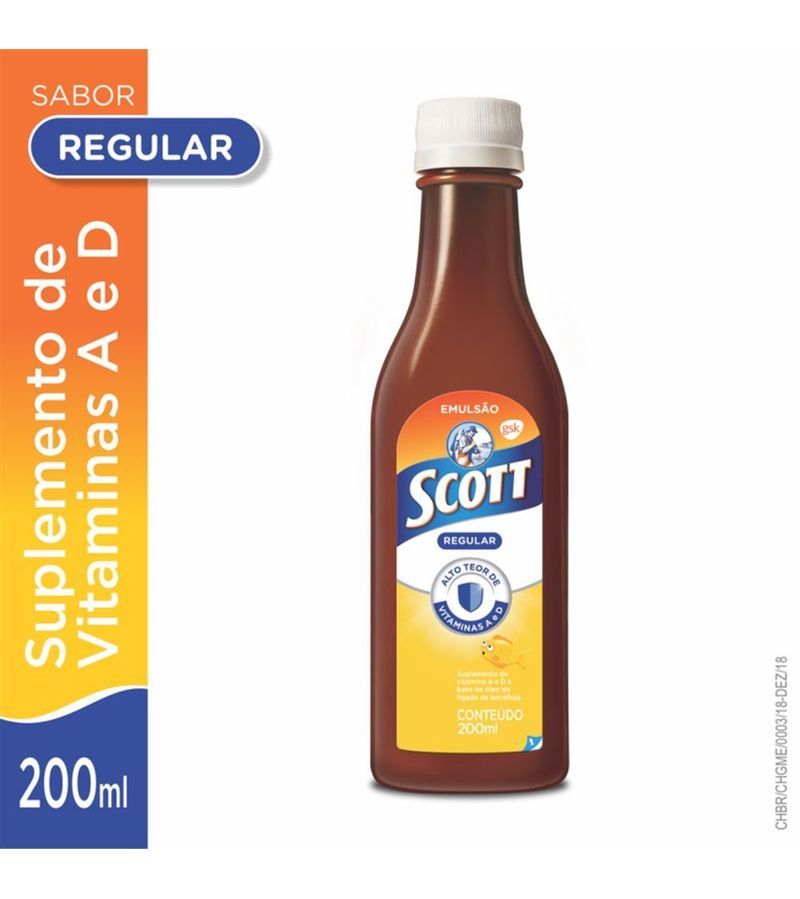 Scott Emulsao Regular 200ml - Preço Popular