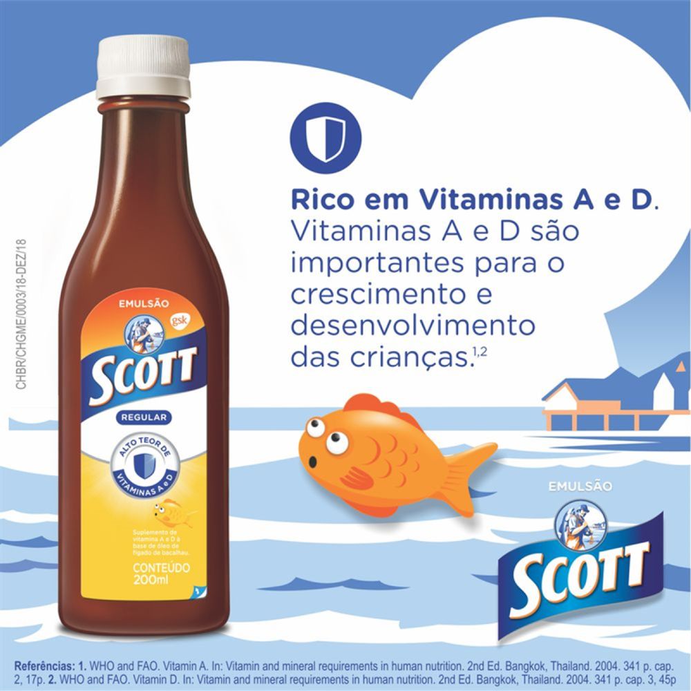 SCOTT EMULSÃO REGULAR 200ML - Preço Popular
