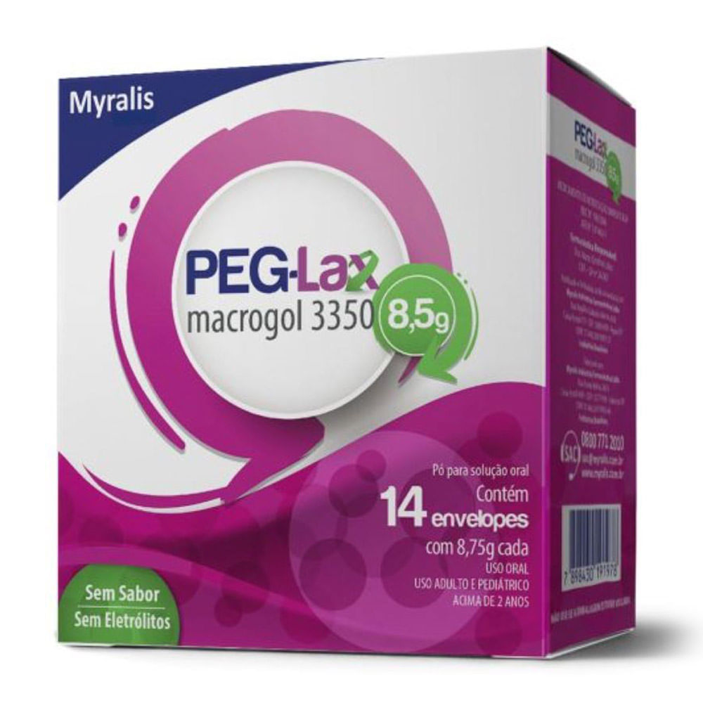 PEG-LAX COM 14X8,75GR PO SOLUCAO ORAL SEM SABOR - Preço Popular