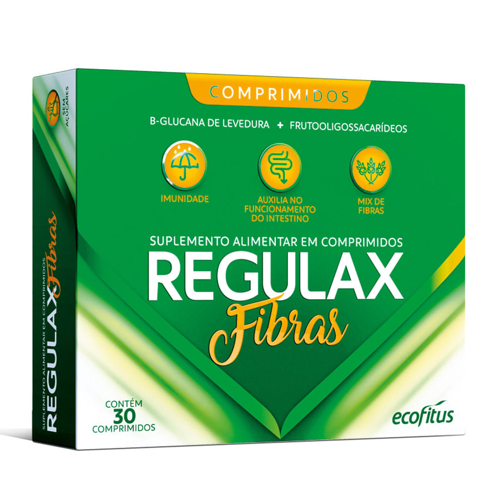 REGULAX FIBRAS COM 30 COMPRIMIDOS - Preço Popular