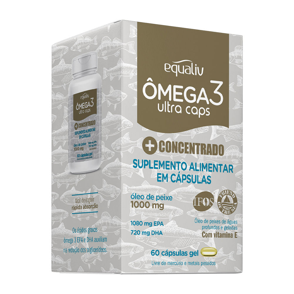 OMEGA 3 ULTRA CAPS EQUALIV COM 60 CAPSULAS 1000MG - Preço Popular
