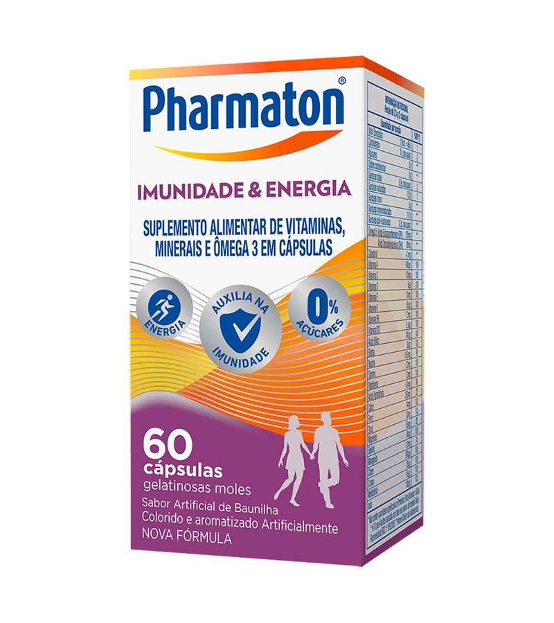 Polivitamínico Pharmaton Imunidade E Energia 60 Cápsulas - Preço Popular