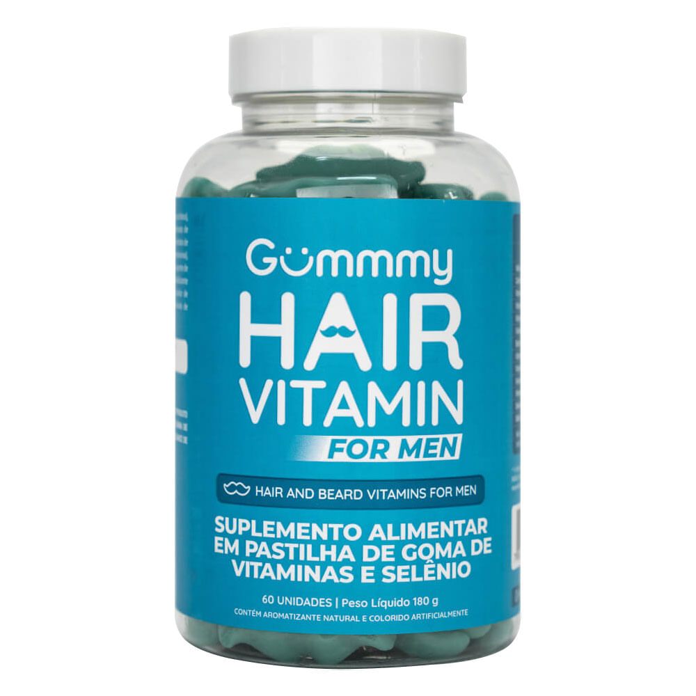 Gummmy Hair Vitamin Com 60 Gomas For Men - Preço Popular