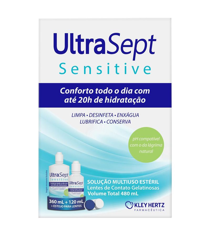 Ultrasept Solucao Multiuso 360+120ml+estojo Sensitive - Preço Popular