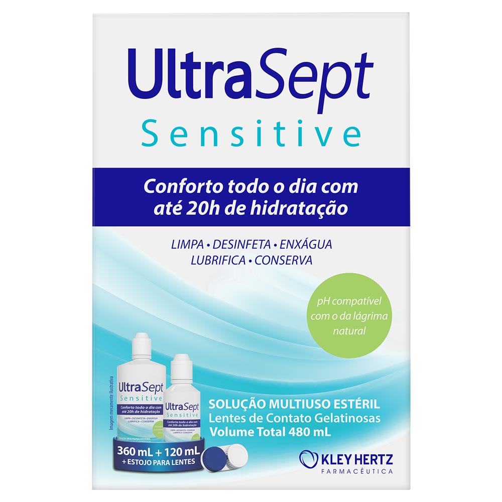 ULTRASEPT SOLUCAO MULTIUSO 360+120ML+ESTOJO SENSITIVE - Preço Popular