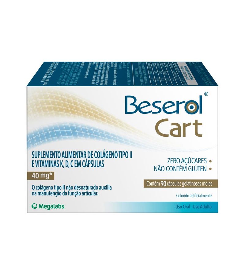 Beserol Cart Com 90 Capsulas Gelatinosas Moles 40mg - Preço Popular