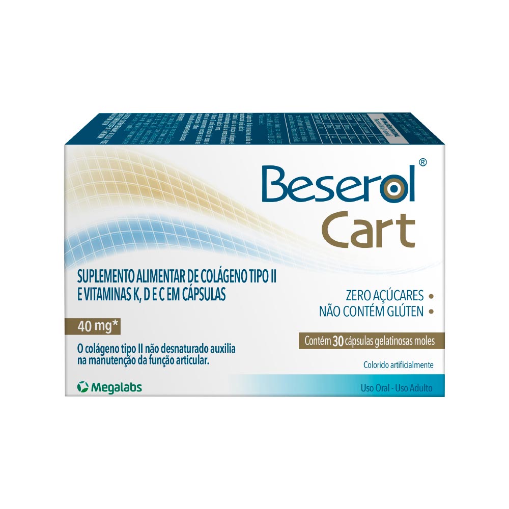 Beserol Cart Com 30 Capsulas Gelatinosas Moles 40mg - Preço Popular