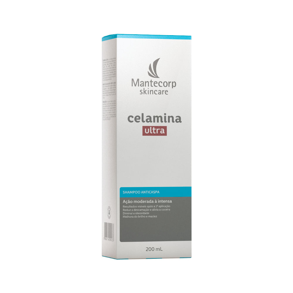 CELAMINA ULTRA SHAMPOO ANTICASPA 200ML - Preço Popular