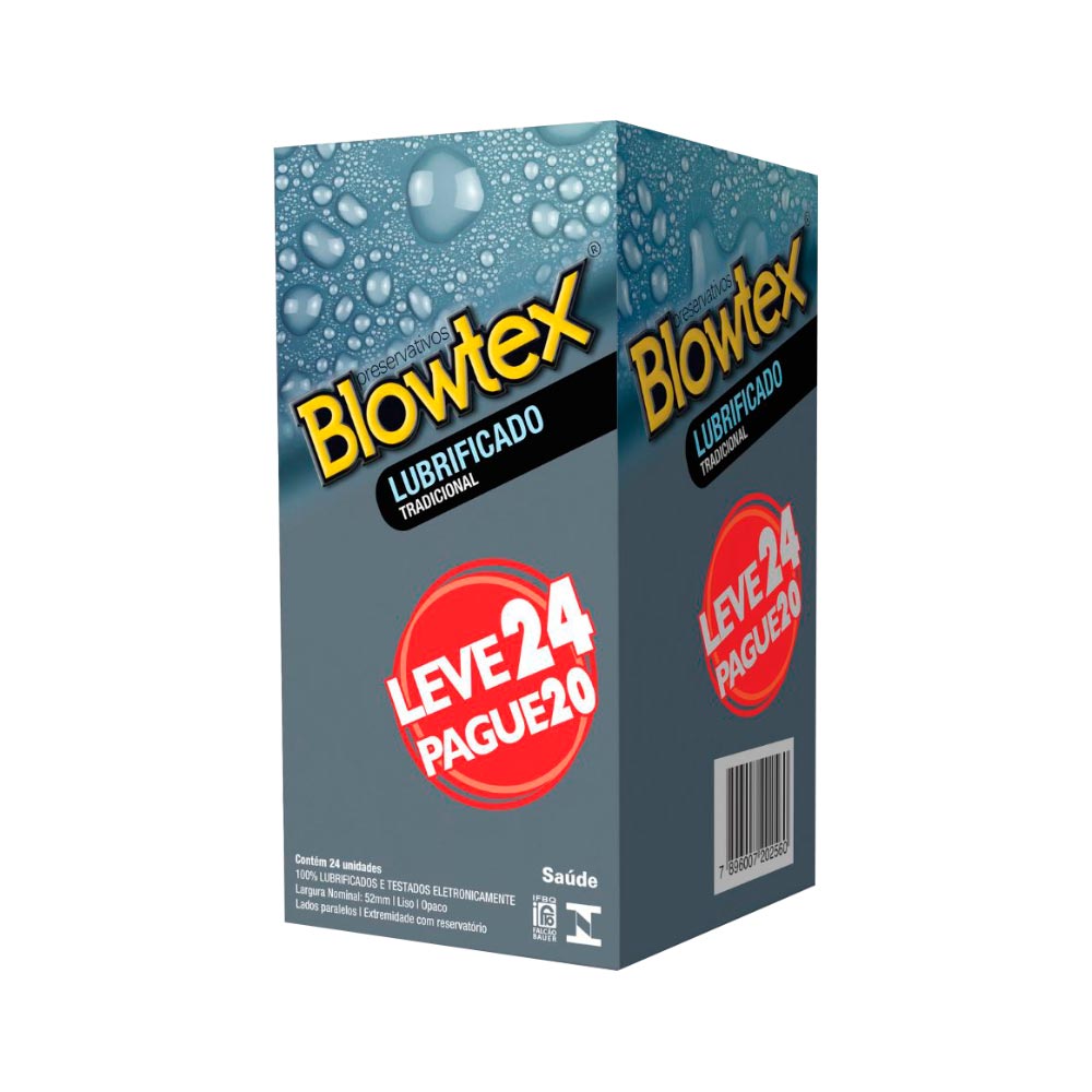 PRESERVATIVO BLOWTEX LEVE 24 PAGUE 20 LUBRIFICADO TRADICIONAL ESPECIAL ...