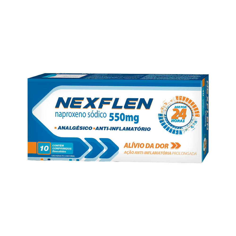 NEXFLEN COM 10 COMPRIMIDO REVESTIDO 550MG - Preço Popular