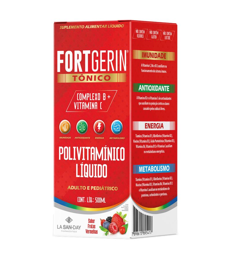 Fortgerin Tonico 500ml Frutas Vermelhas - Preço Popular