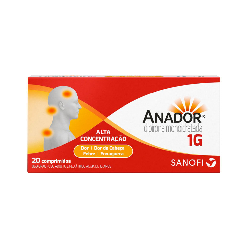 ANADOR COM 20 COMPRIMIDOS 1G - Preço Popular