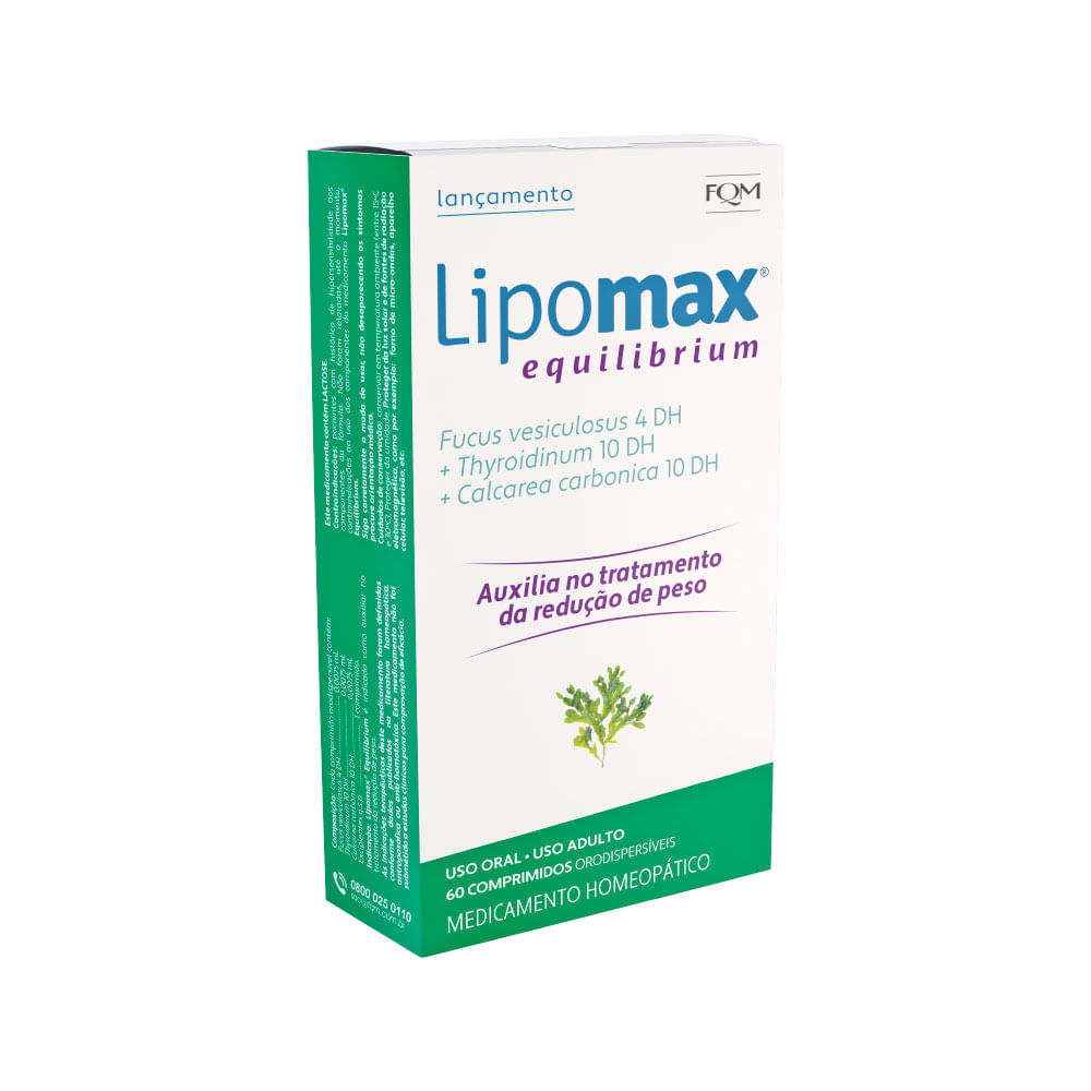 Lipomax Equilibrium 60 Comprimidos - Auxilia No Tratamento Da Reducao ...
