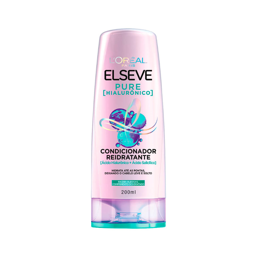 CONDICIONADOR ELSEVE 200ML PURE HIALURONICO - Preço Popular