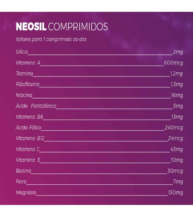 Neosil 50mg Com 30 Comprimidos - Preço Popular