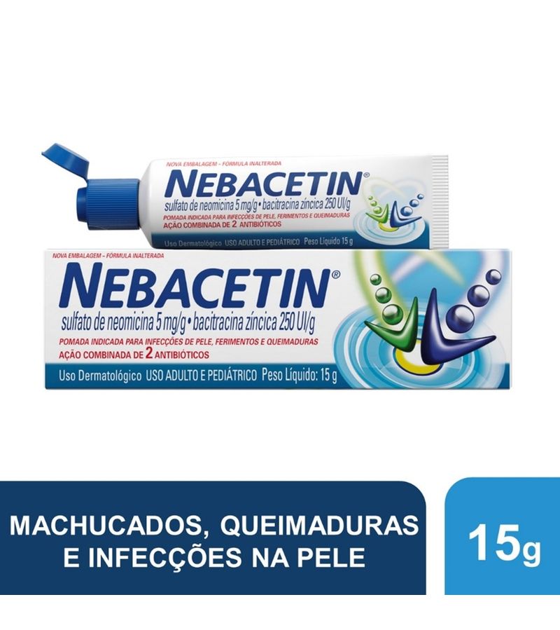 Nebacetin Pomada 15g - Preço Popular