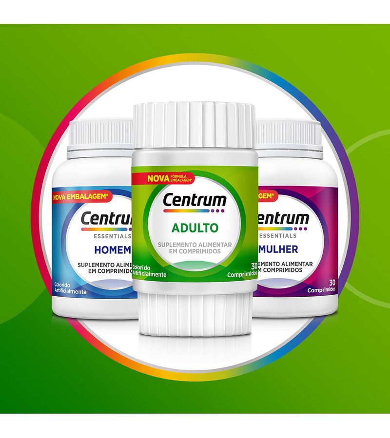 Centrum Multivitaminico Adulto Com Vitaminas De A A Z, 30 Comprimidos ...
