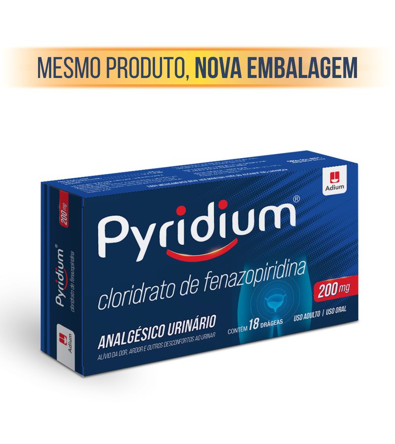 Pyridium 200mg Com 18 Drageas - Preço Popular