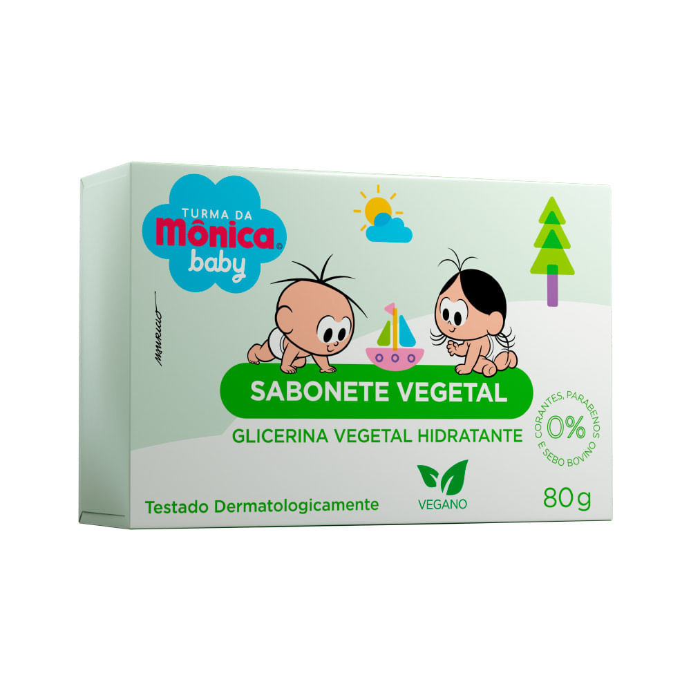 SABONETE TURMA DA MONICA BABY BARRA 80GR GLICERINA VEGETAL HIDRATANTE ...