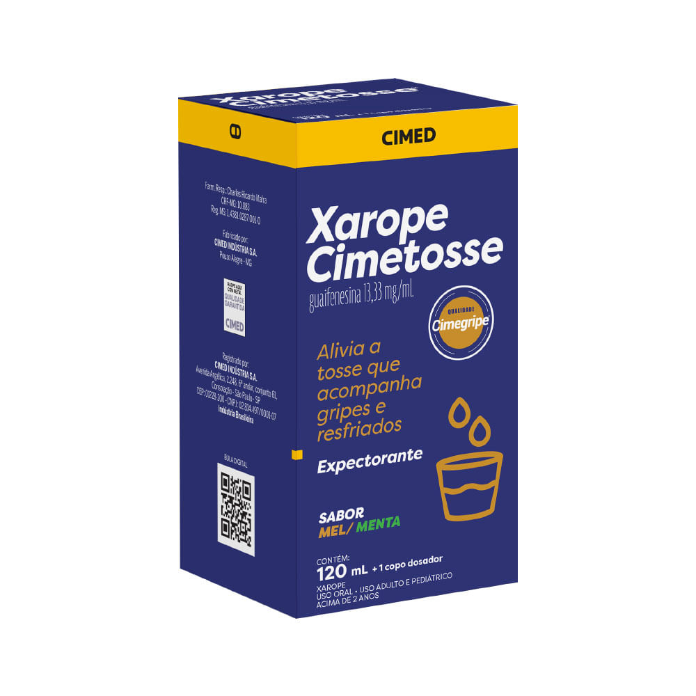 XAROPE CIMETOSSE 120ML XAROPE MEL/MENTA - Preço Popular