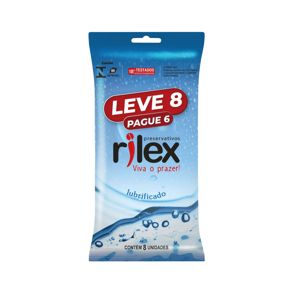 PRESERVATIVO RILEX LEVE 8 PAGUE 6 LUBRIFICADO ESPECIAL - Preço Popular