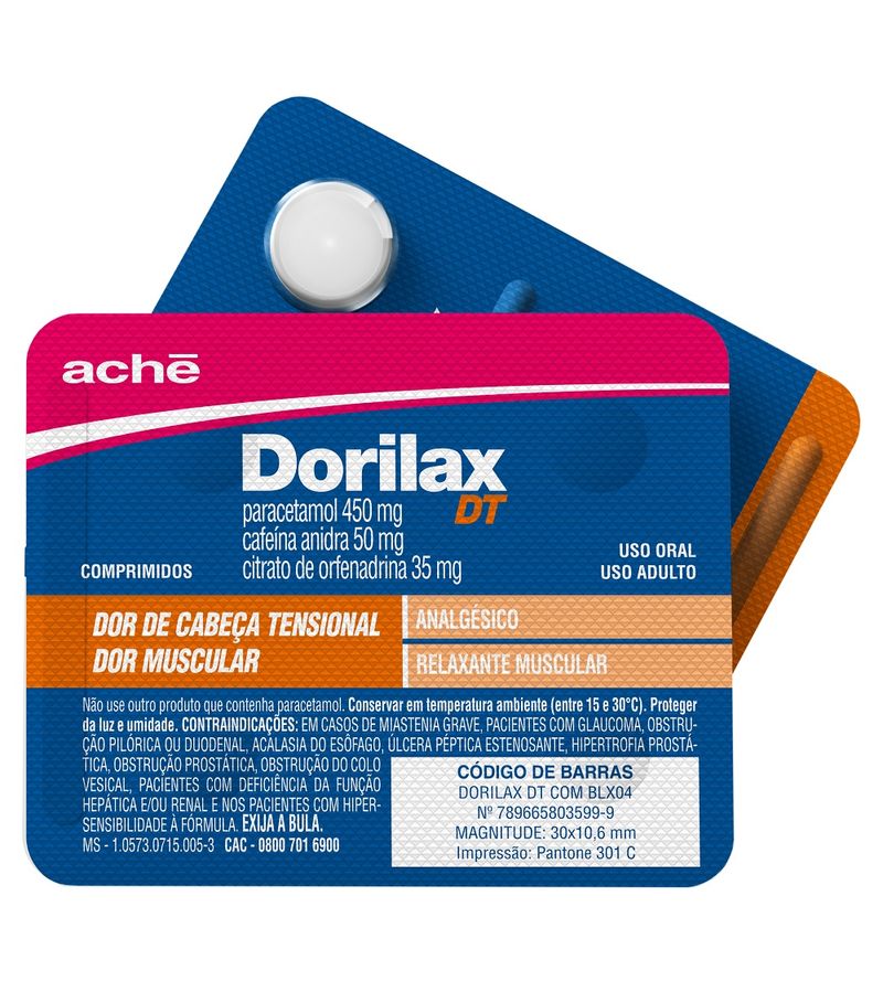 Dorilax Dt Com 4 Comprimidos - Preço Popular