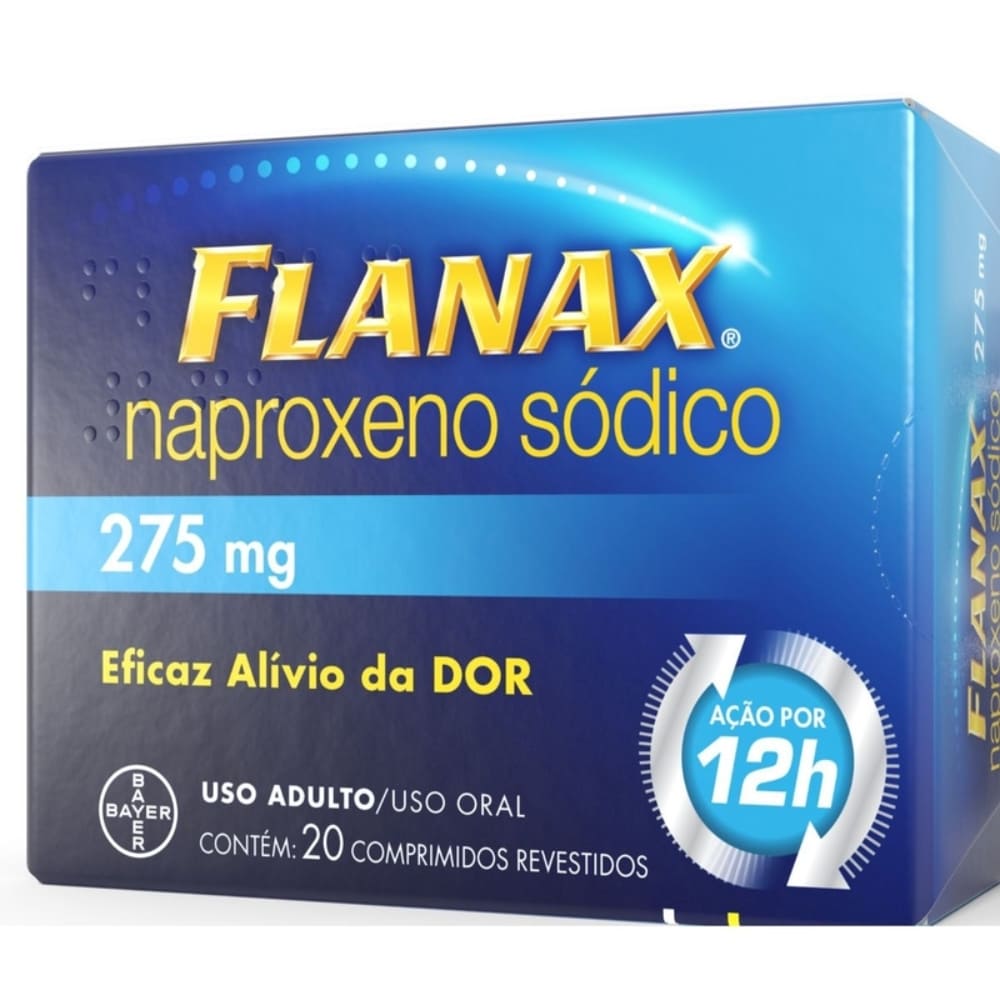 ANALGÉSICO FLANAX NAPROXENO SÓDICO 275MG 20 COMPRIMIDOS - Preço Popular