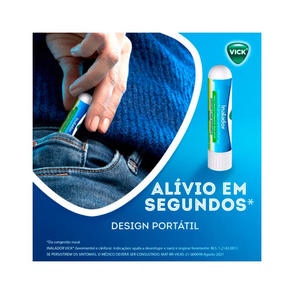 VICK INALADOR GRIPE 0,5G CONGESTÃO NASAL - Preço Popular