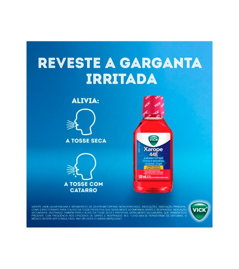 Vick 44e Xarope Gripe 120ml - Preço Popular
