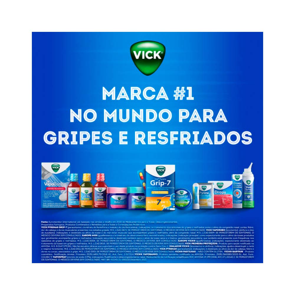 VICK PYRENA GRIP-7 GRIPE COM 20 CAPSULAS 400+4+4MG RESFRIADO - Preço ...