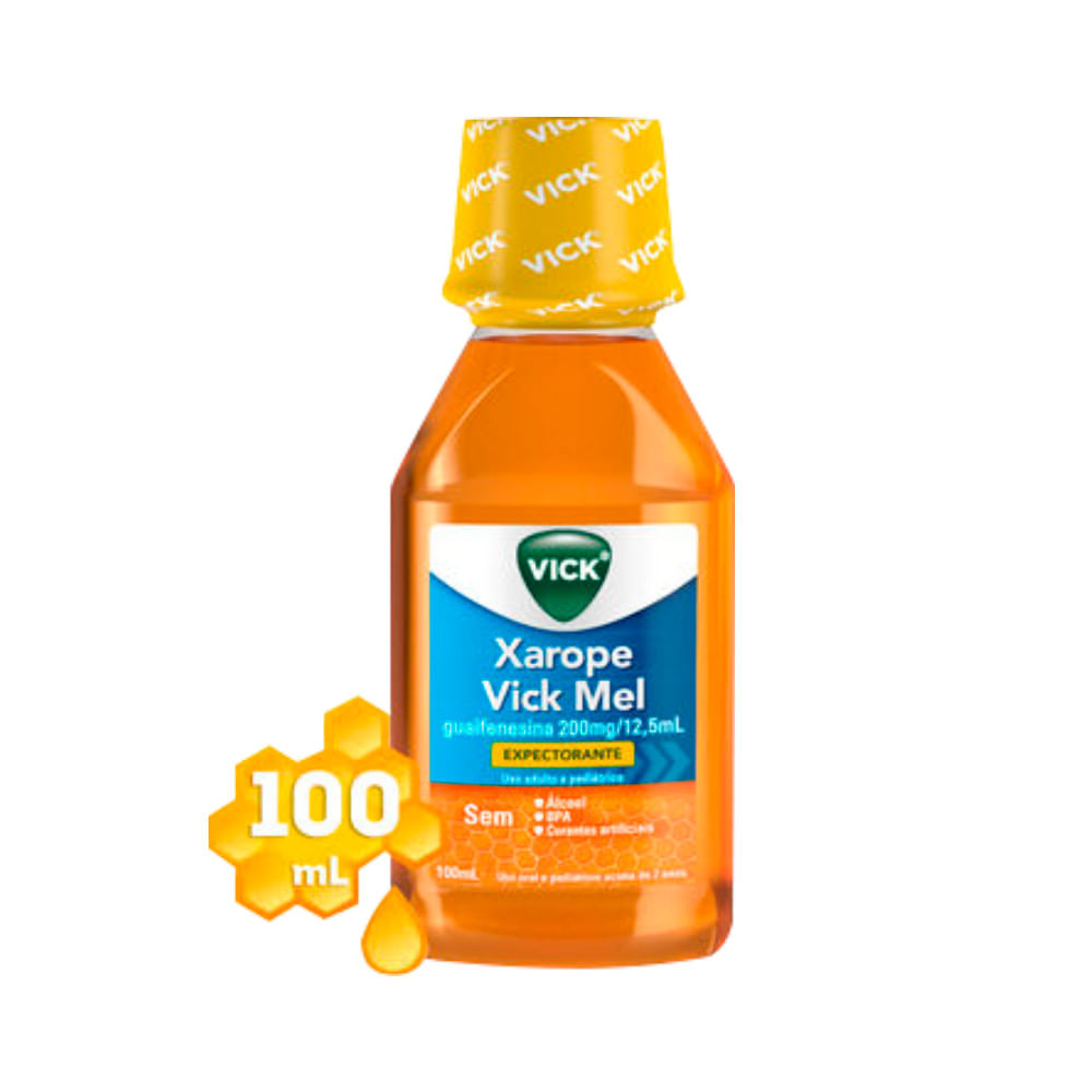 VICK 100ML GRIPE XAROPE MEL 200MG/12,5ML RESFRIADO - Preço Popular