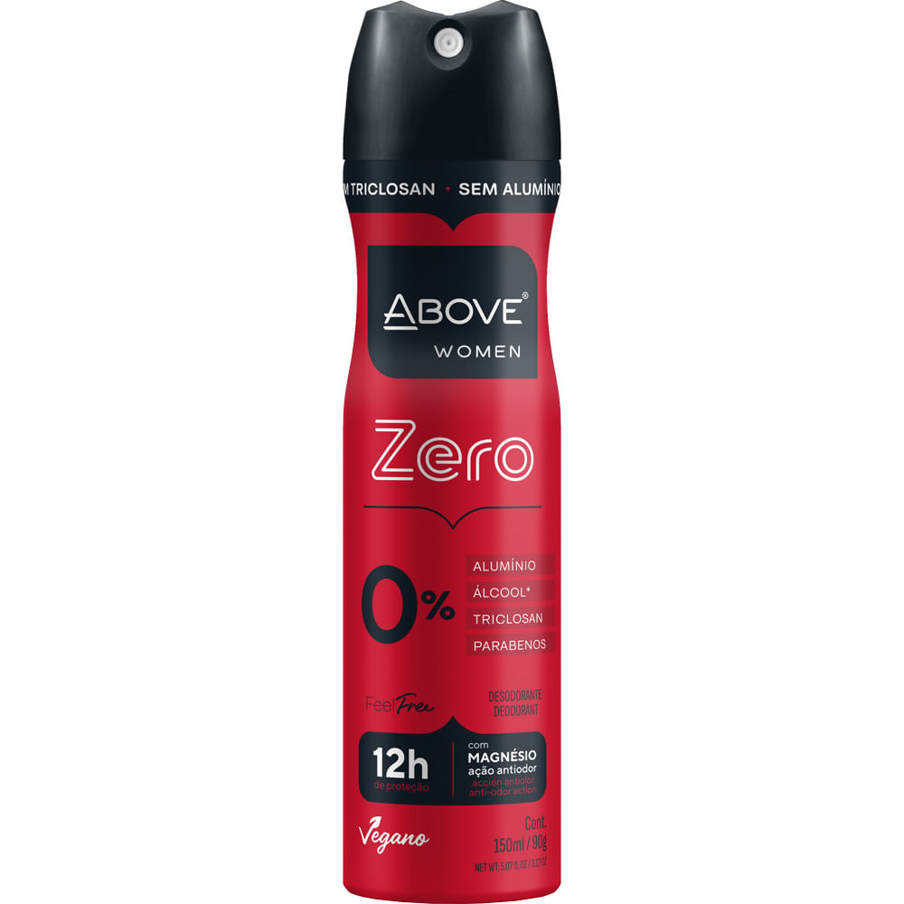 DESODORANTE ABOVE FEMININO 150ML AEROSSOL FEEL FREE - Preço Popular