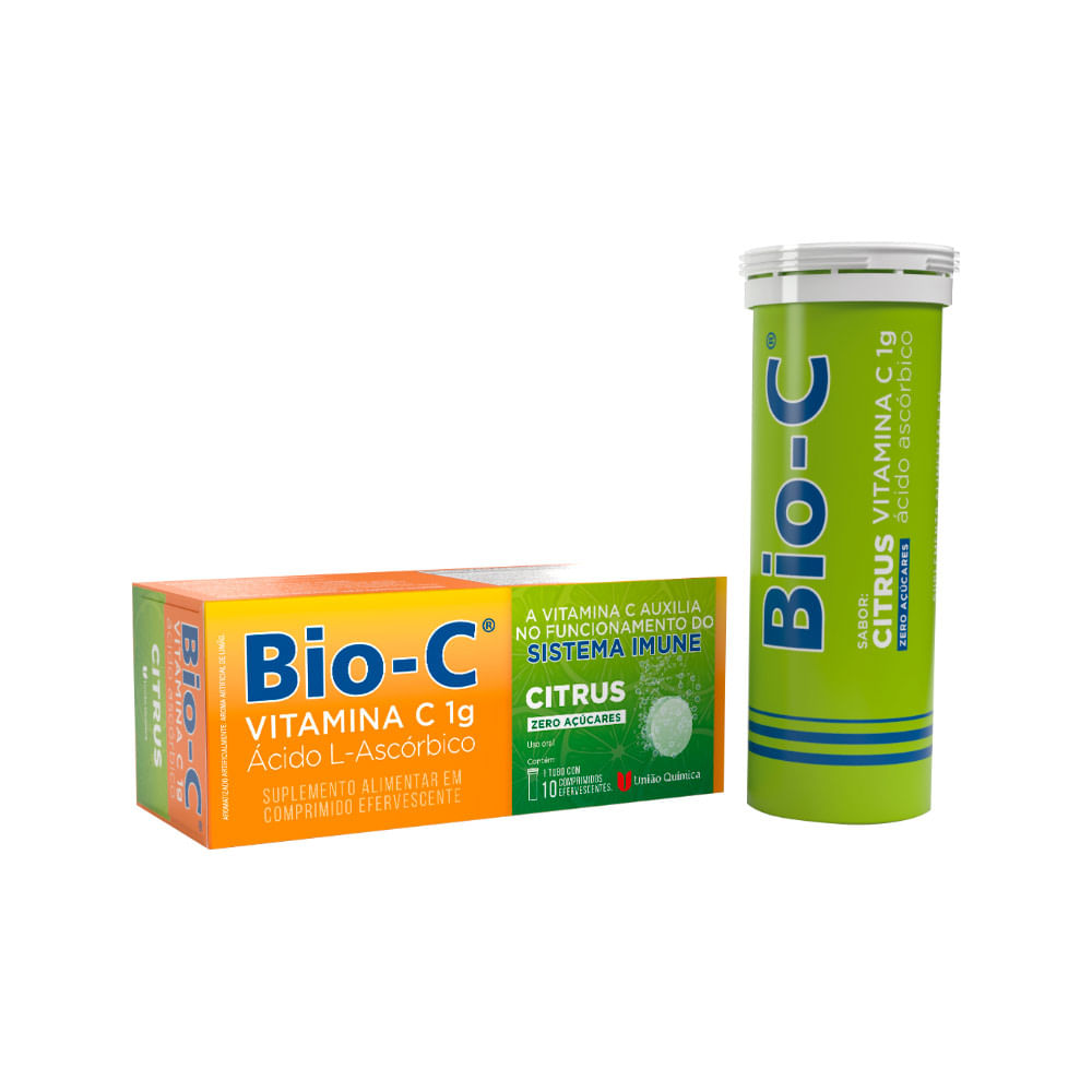 BIO C SISTEMA IMUNE COM 10 COMPRIMIDOS EFERVESCENTES CITRUS - Preço Popular