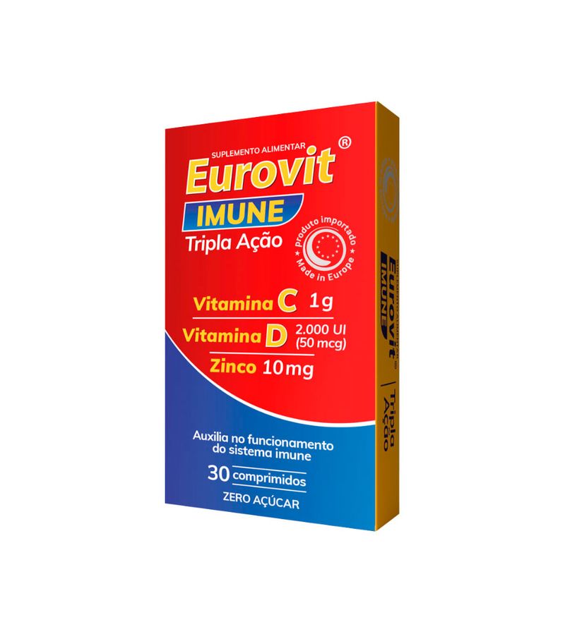 Eurovit Imune Tripla Acao Com 30 Comprimidos - Preço Popular
