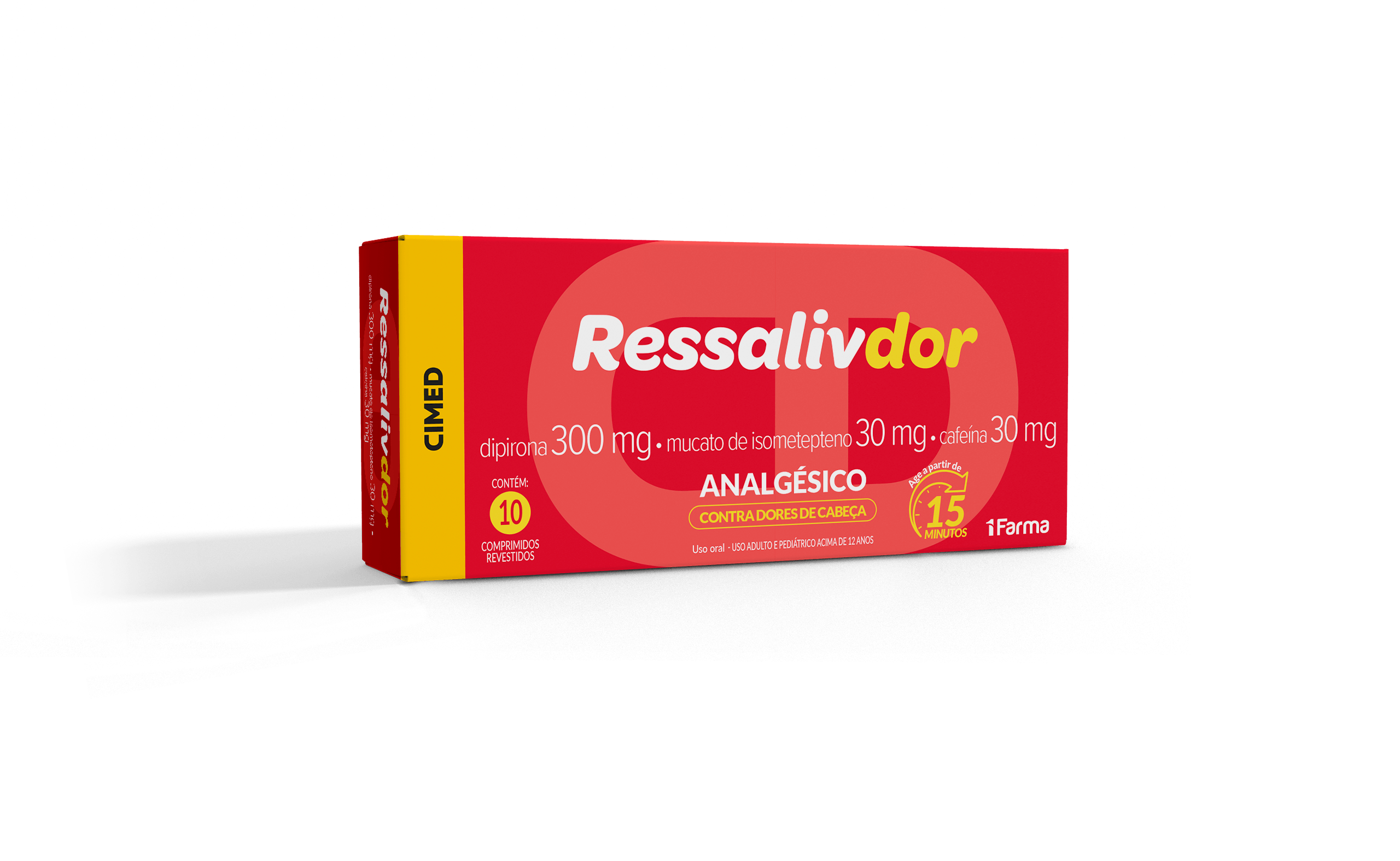 RESSALIV DOR COM 10 COMPRIMIDOS REVESTIDOS 300+30+30MG - Preço Popular