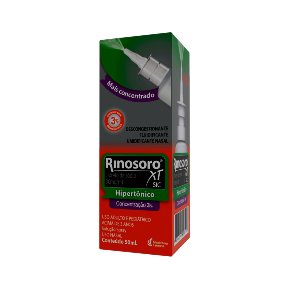 Rinosoro Xt Sic 50ml Spray Nasal 3% - Preço Popular