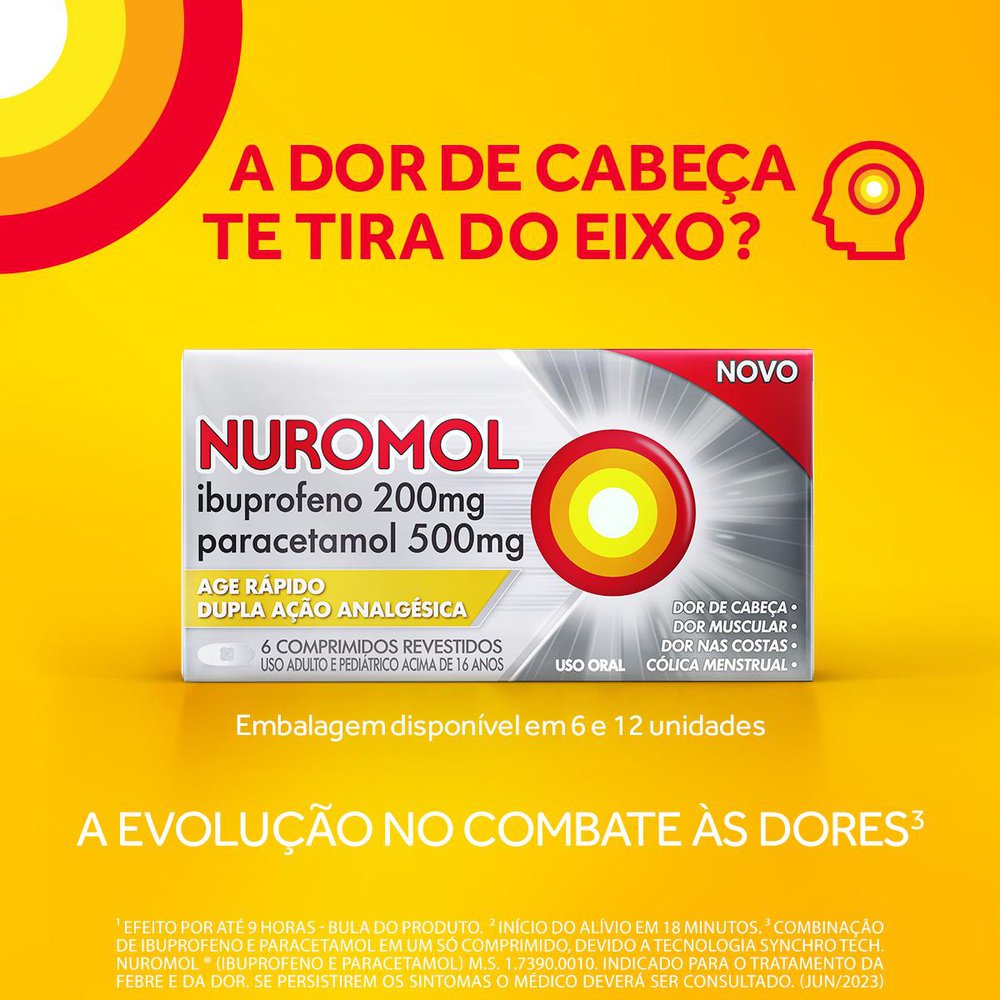 NUROMOL ANALGESICO 12 COMPRIMIDOS - Preço Popular