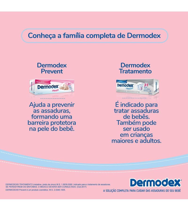 Pomada Para Prevencao De Assaduras Dermodex Prevent - 60g - Preço Popular
