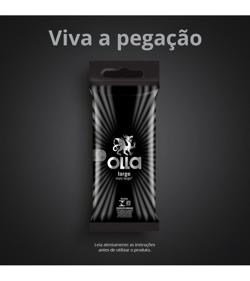 Preservativo Camisinha Olla Large - 6 Unidades - Preço Popular