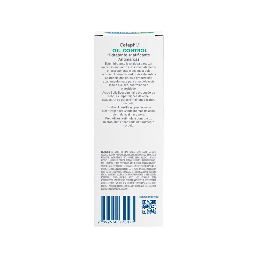 HIDRATANTE CETAPHIL OIL CONTROL 89ML OLEOSA/ACNEICA - Preço Popular