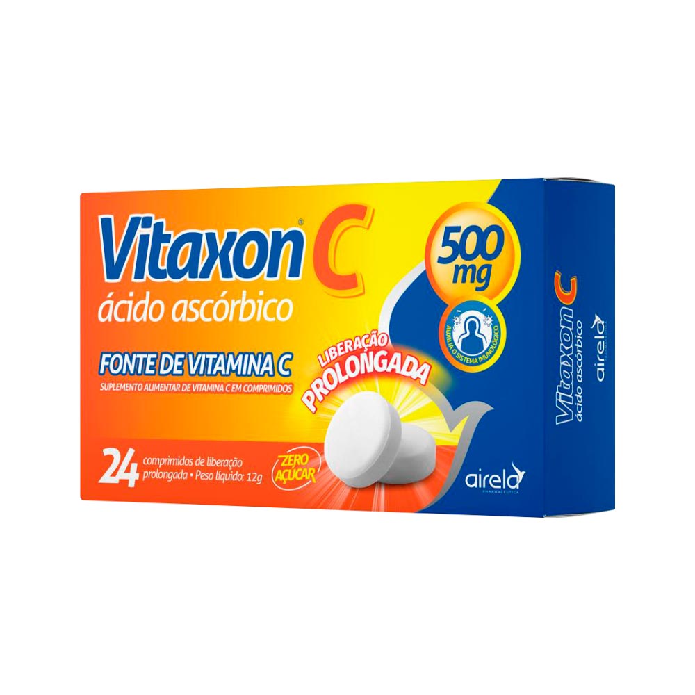 VITAXON C COM 24 COMPRIMIDOS LIBERACAO PROLONGADA 500MG - Preço Popular