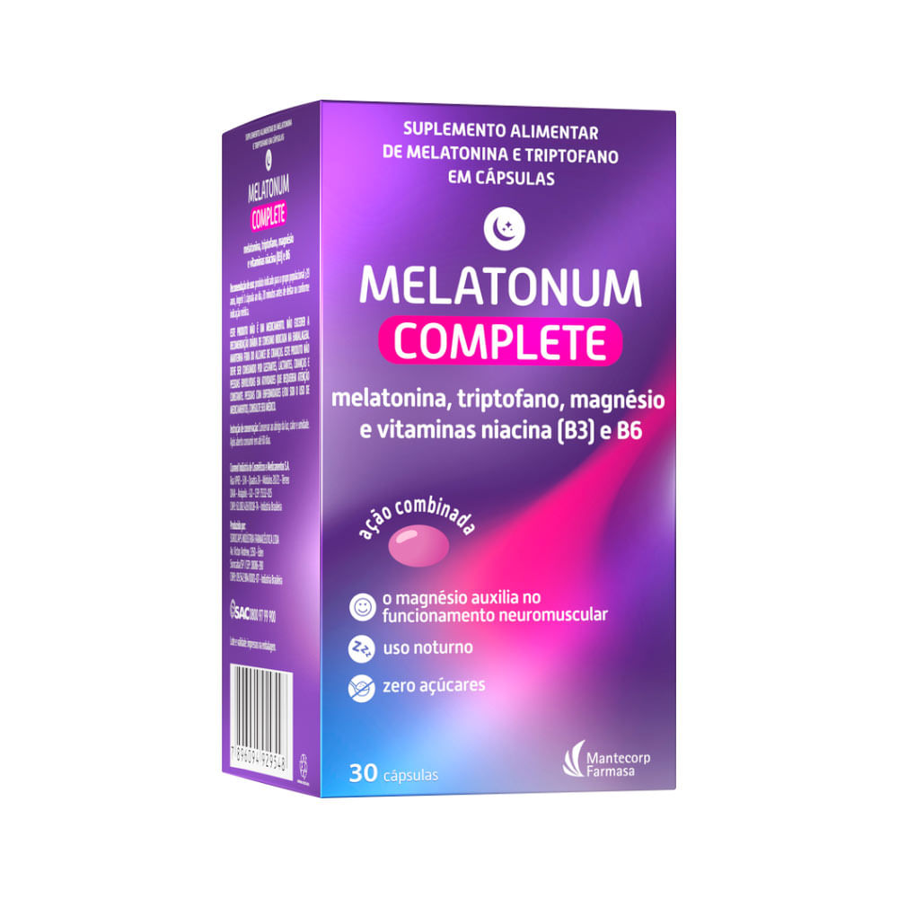 MELATONUM COMPLETE COM 30 CAPSULAS - Preço Popular