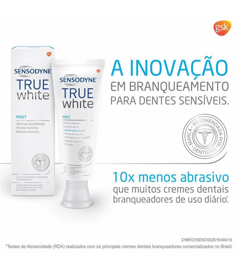 Sensodyne True White Pasta De Dente Branqueadora Para Dentes Sensiveis ...