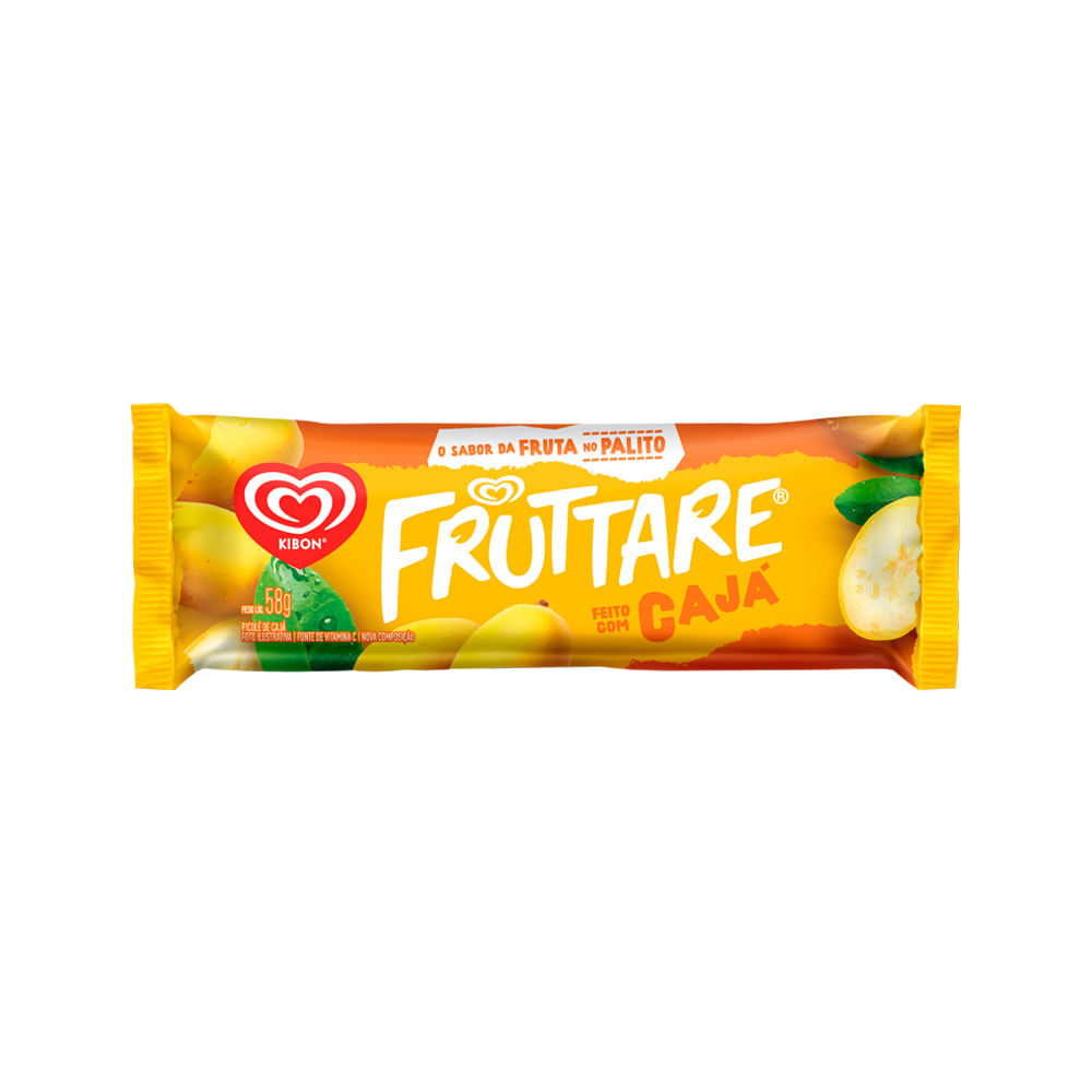 Kibon Sorvete Fruttare 58gr Caja - Preço Popular